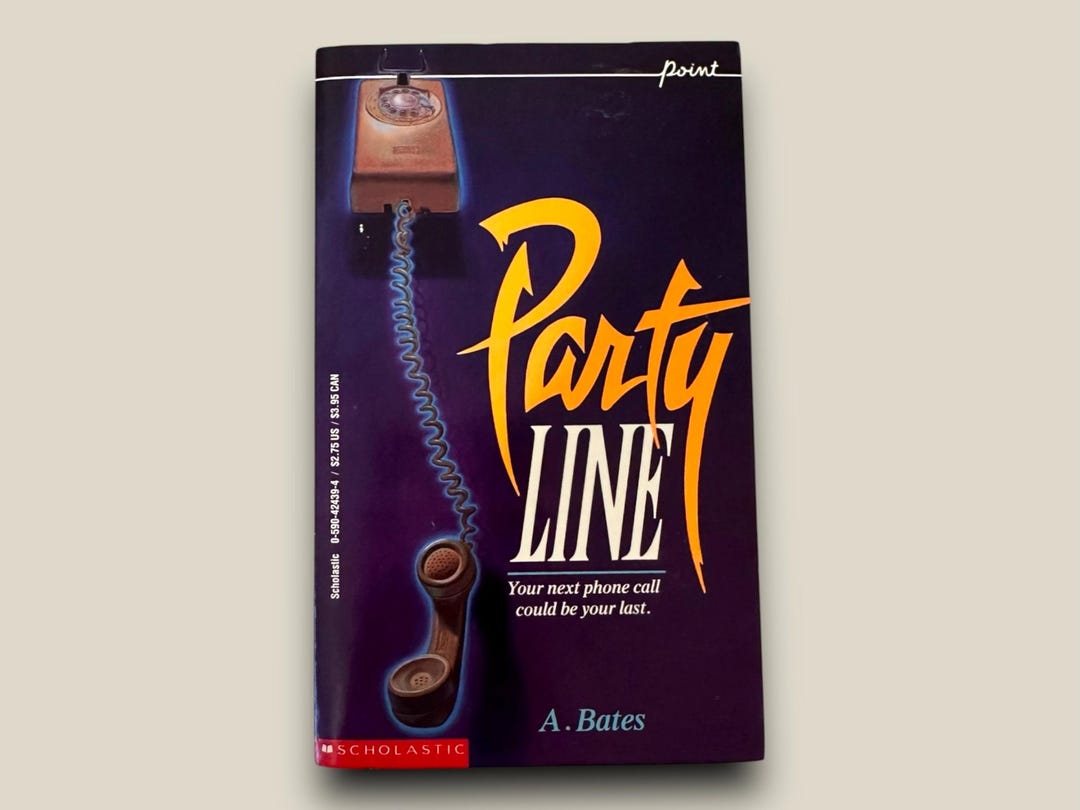 PARTY LINE by A. Bates. Point Fiction Horror Young Adult Novel 1989 ...