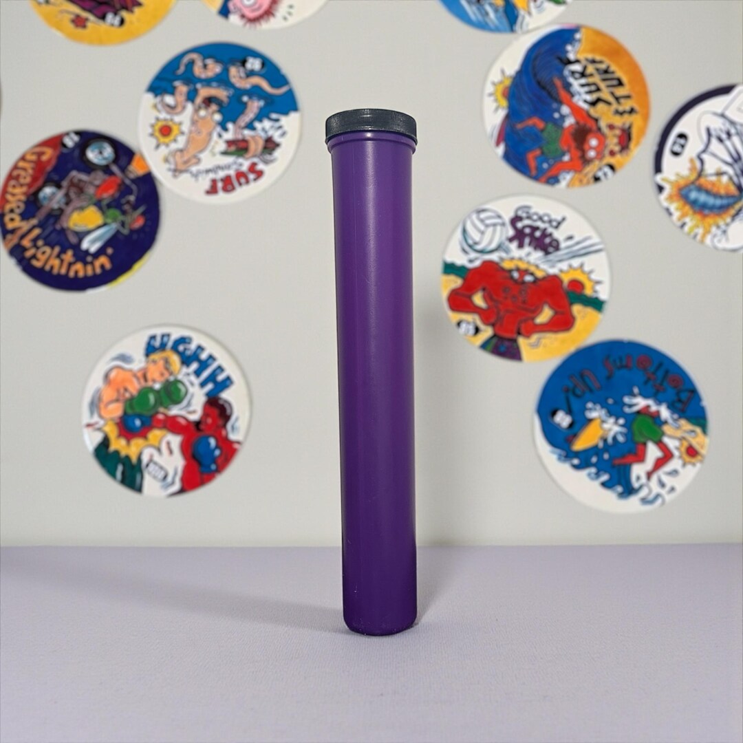 Vintage Giant Pogs and Slammers Empty Purple Container, Pogs Storage ...