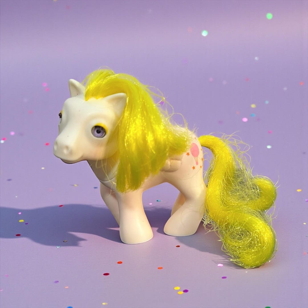 My Little Pony Baby Lofty G1 1986 Vintage Beddy Bye Eye Unicorn Hot Air ...