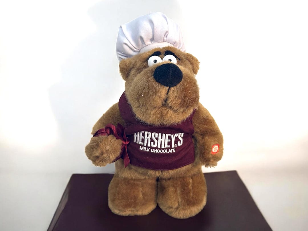 Vintage HERSHEY'S Talking Chef Sid Brown Bear Plush ''I Loooove ...