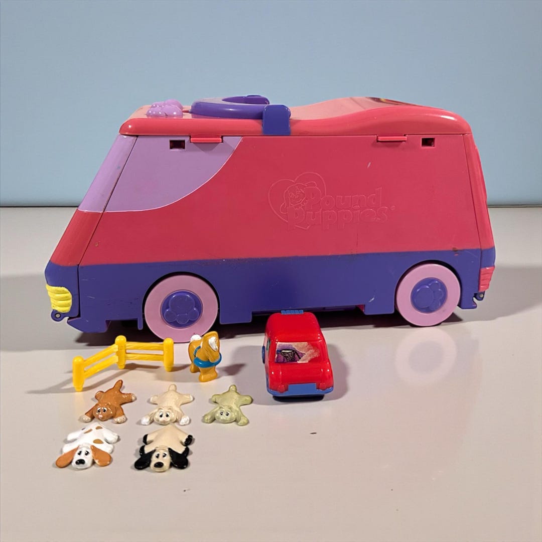 Vintage Pound Puppies Van Playset Circus Playground 1995 Galoob With ...