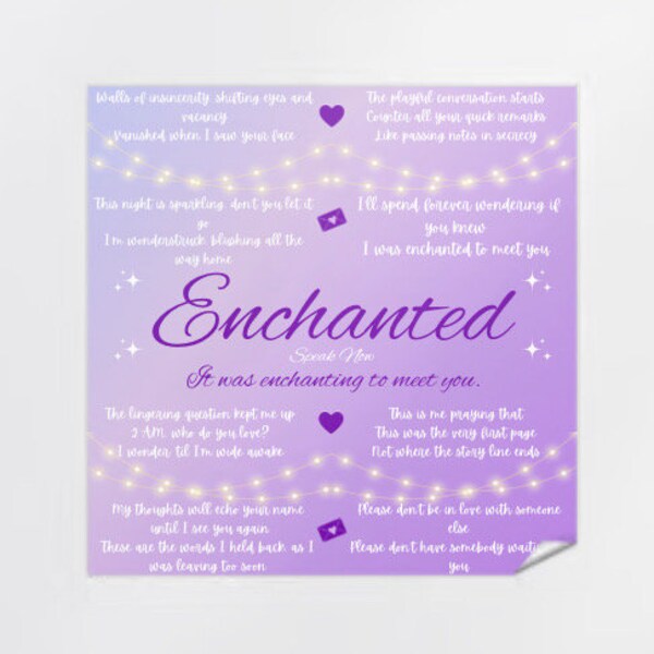 Taylorswift Enchanted - Etsy