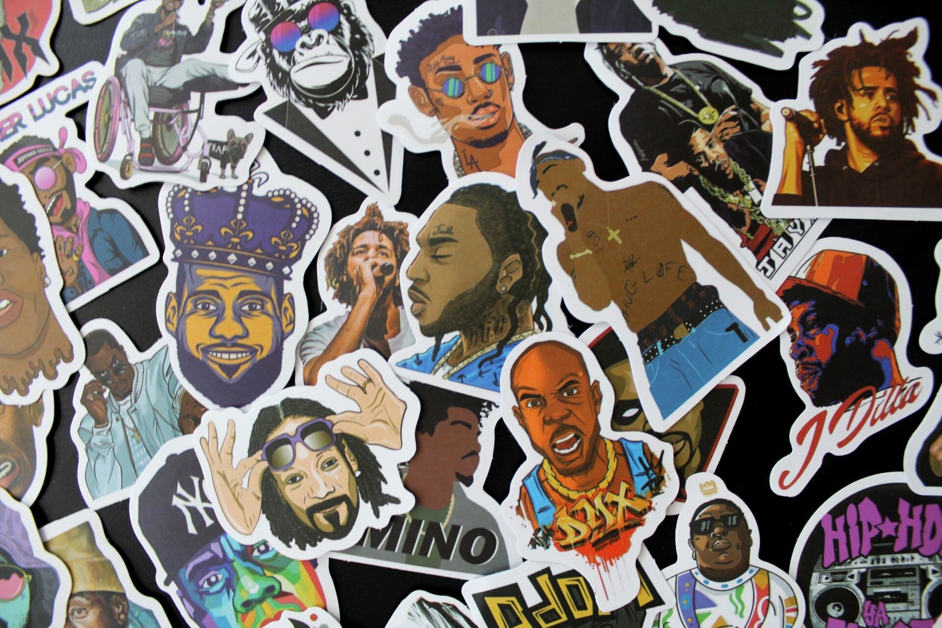50 Hip Hop / Rap Inspired Vinyl Stickers Hip Hop Rap - Etsy