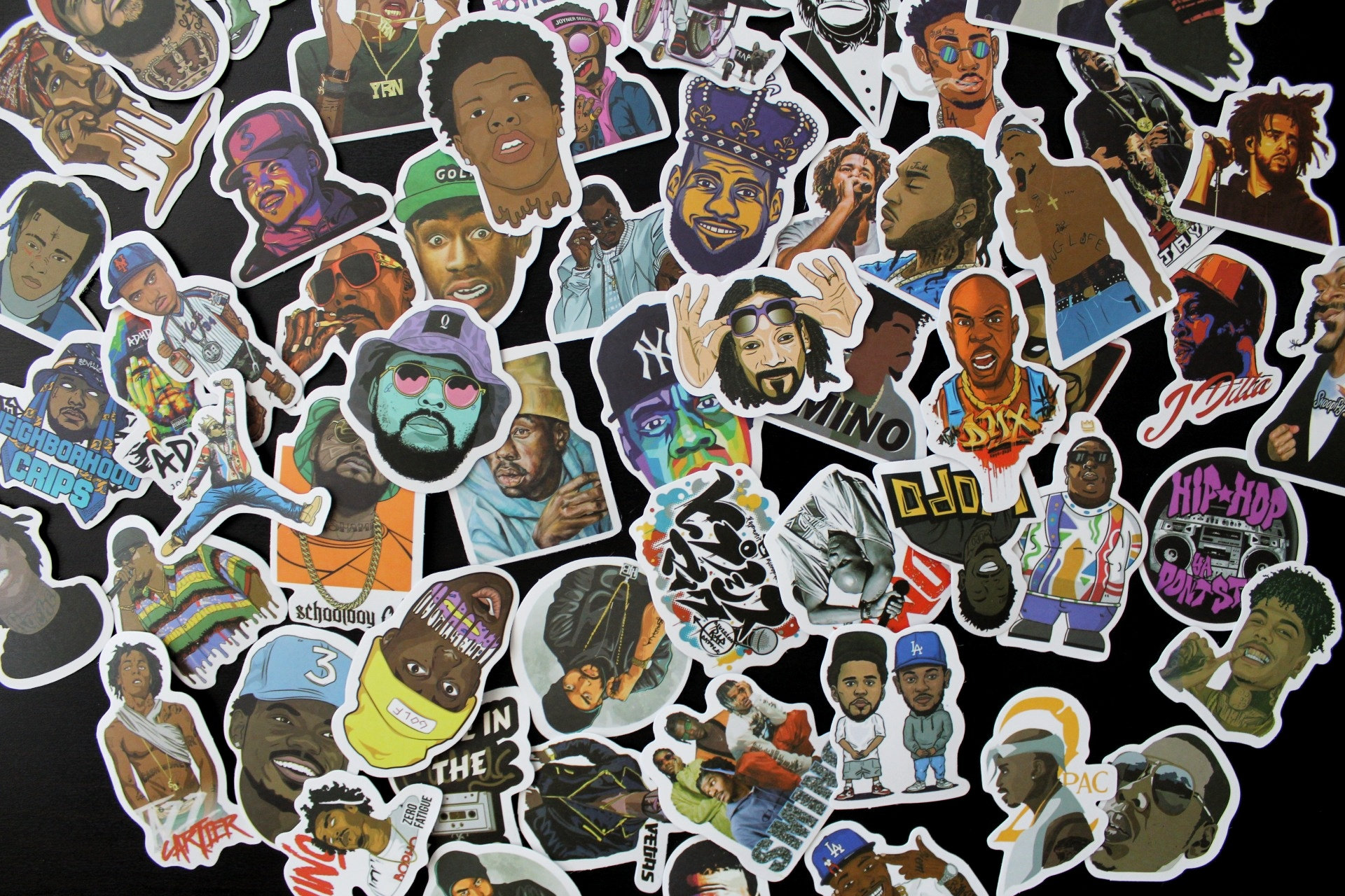 50 Hip Hop / Rap Inspired Vinyl Stickers Hip Hop Rap - Etsy