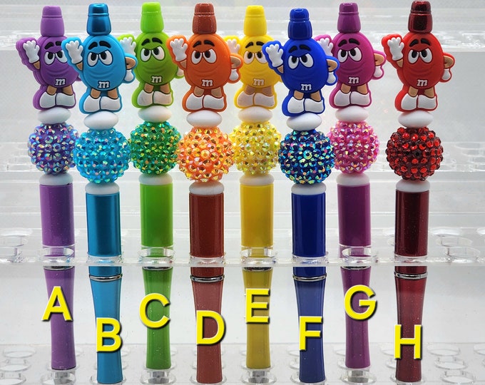Chocolate Candy Guys Beaded Pen and 1 Free Ink Refill With Each Pen ...