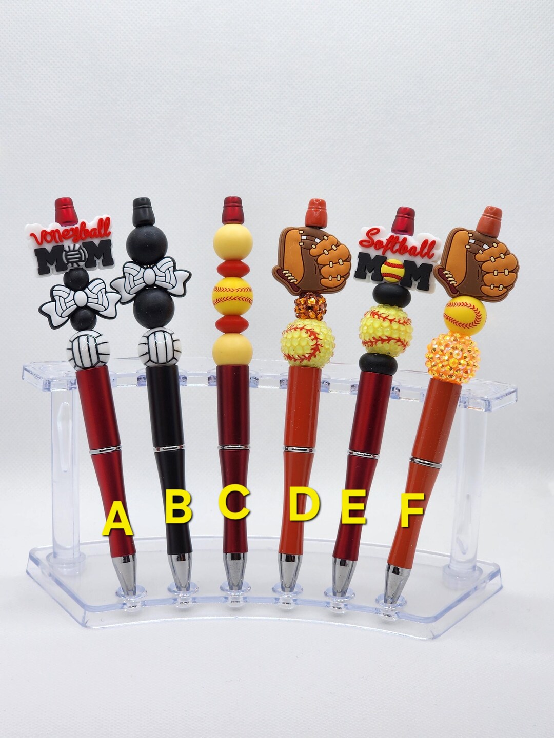 Sports - Volleyball or Softball Beaded Pen & 1 Free Ink Refill With ...