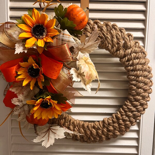 Jute Rope Wreath - Etsy