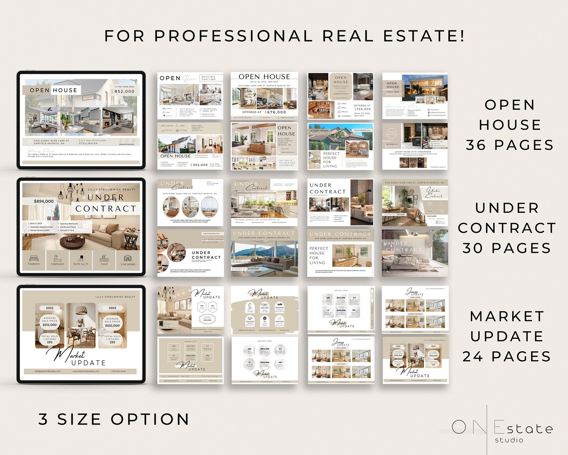 Editable Real Estate Postcard Canva Template Realtor Postcards Bundle