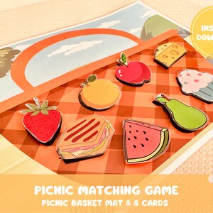 Picnic Basket Matching Game L Fruit L Healthy Snacks L Preschool ...