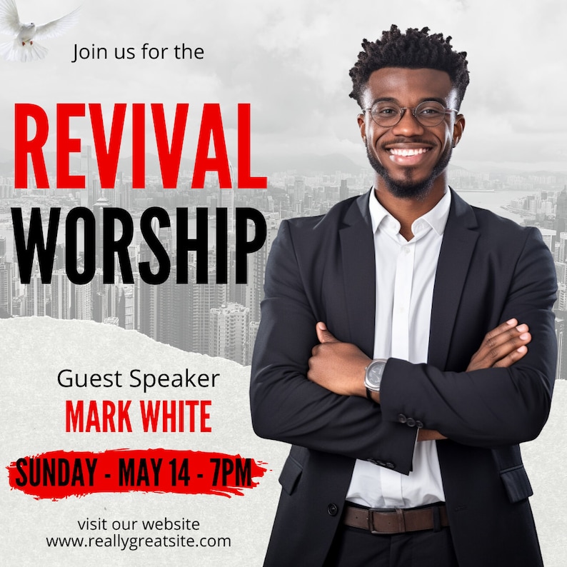 Editable Church Flyer Template Instant Download Canva Editable ...