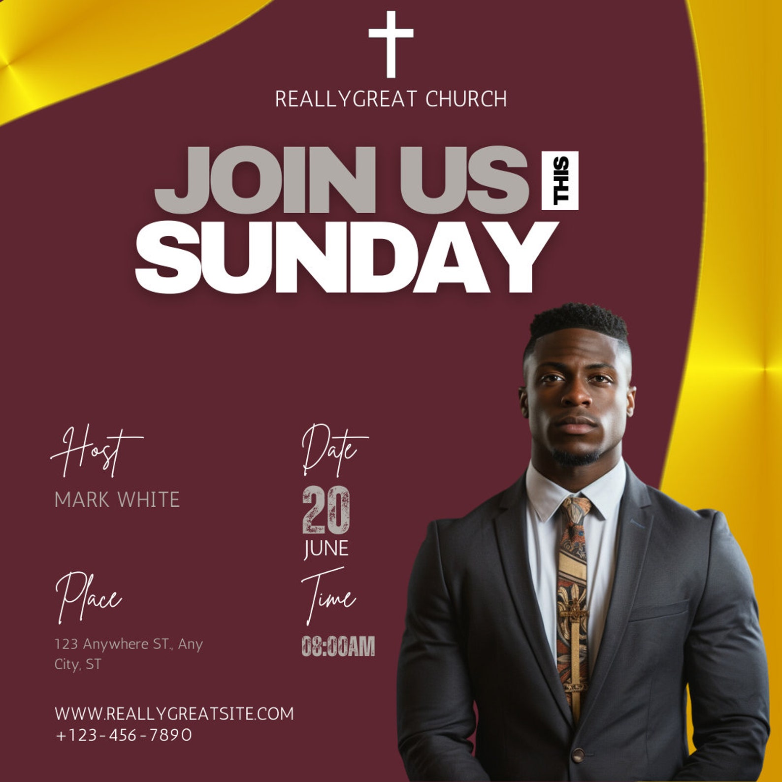 Editable Church Flyer Template Instant Download Canva - Etsy