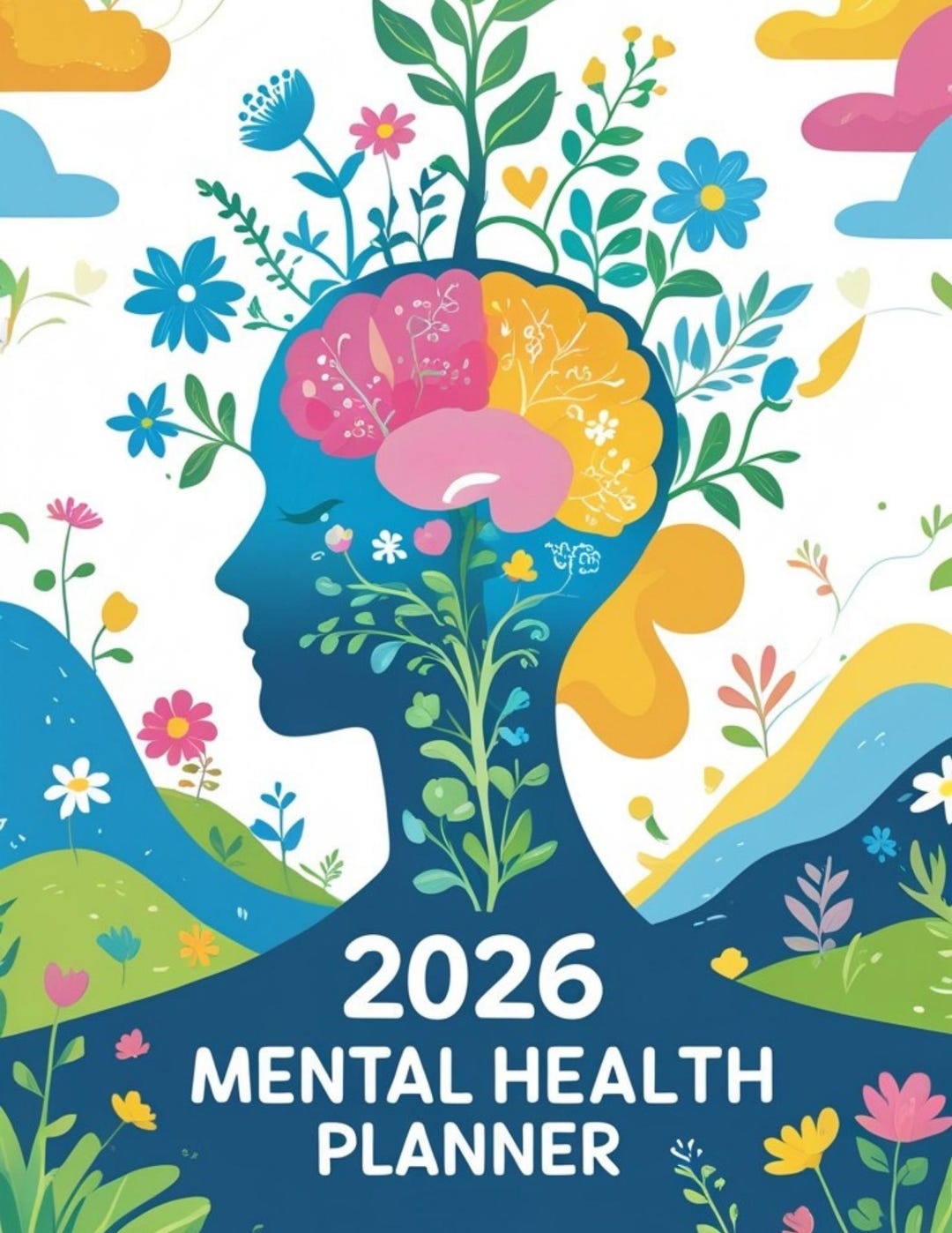 2026 Mental Health Planner Printable | Mood Tracker + ADHD Self-care ...
