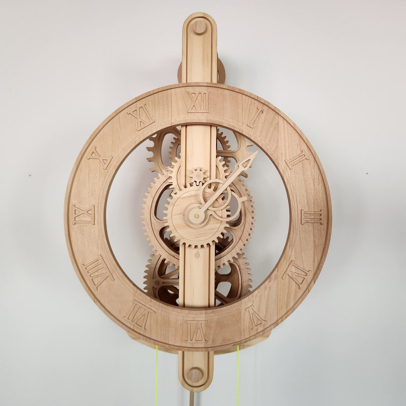 Wooden Gear Clock Kit - Etsy