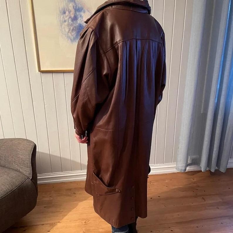 Men's Sheepskin Leather Trench Coat: Gothic Vampire Cosplay Duster - Etsy