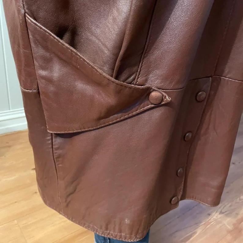 Men's Sheepskin Leather Trench Coat: Gothic Vampire Cosplay Duster - Etsy