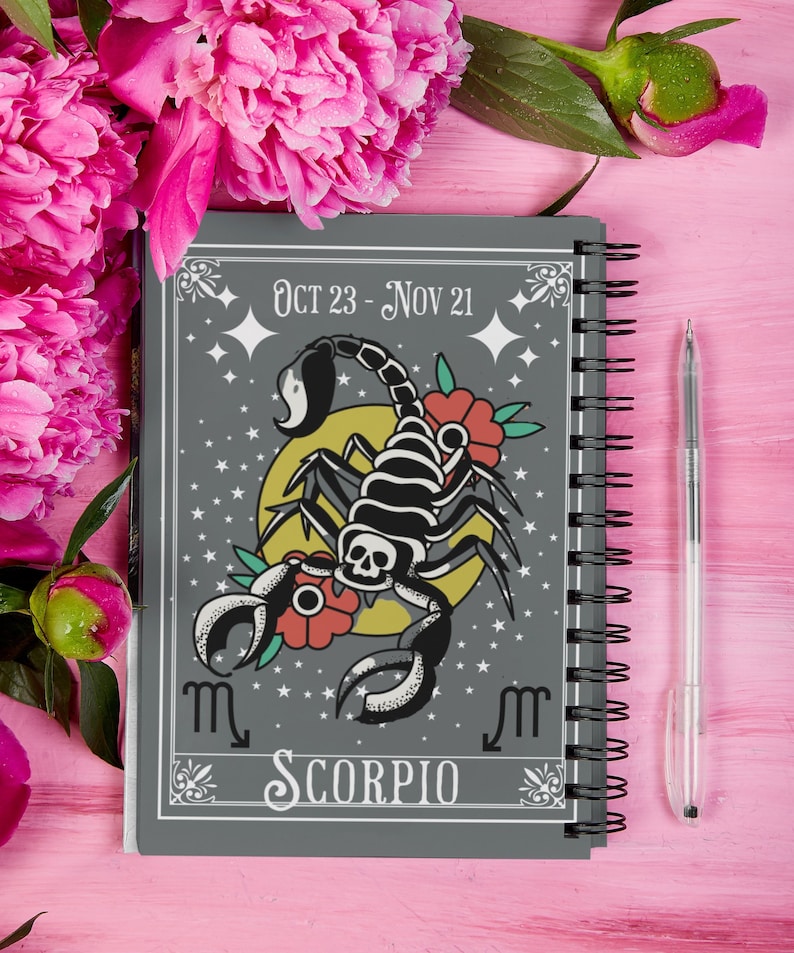 Scorpio Tarot Card Journal Notebook - Ruled Line, Astrology Gift - Etsy