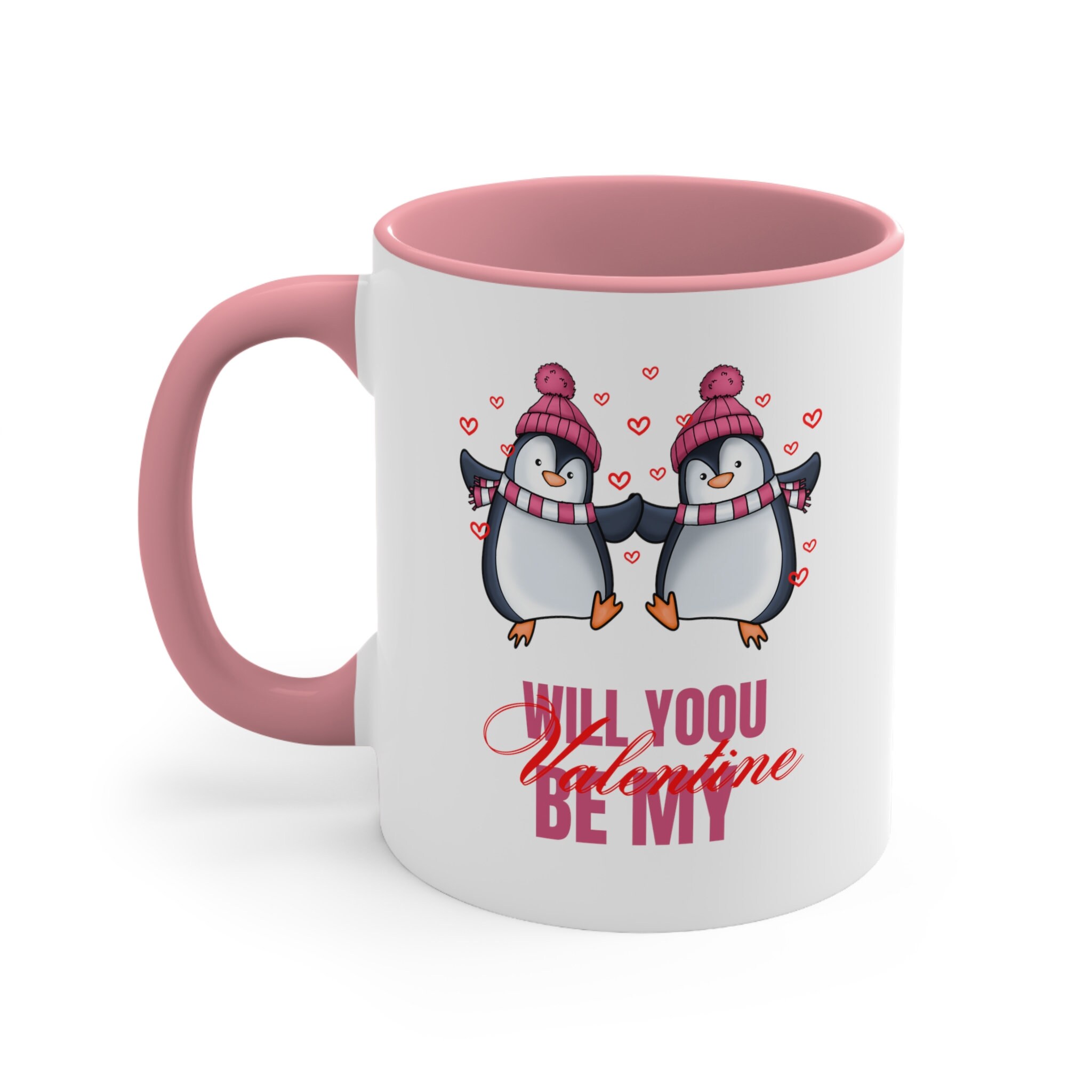 Will You Be My Valentine Coffee Mug, Cute Penguin Dance Mug, Funny ...