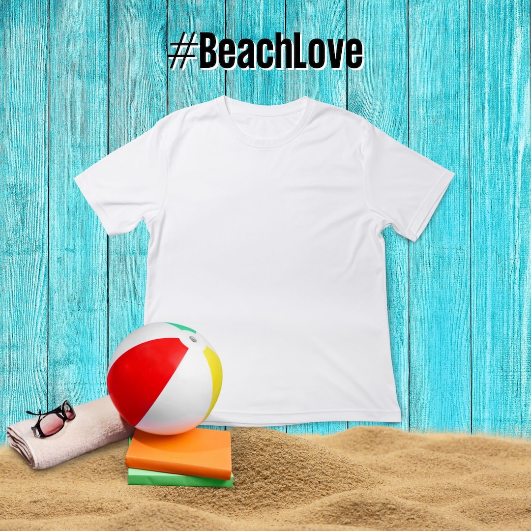 Bundle Beach Theme T-shirt Mockup Summer T-shirt Mockup - Etsy