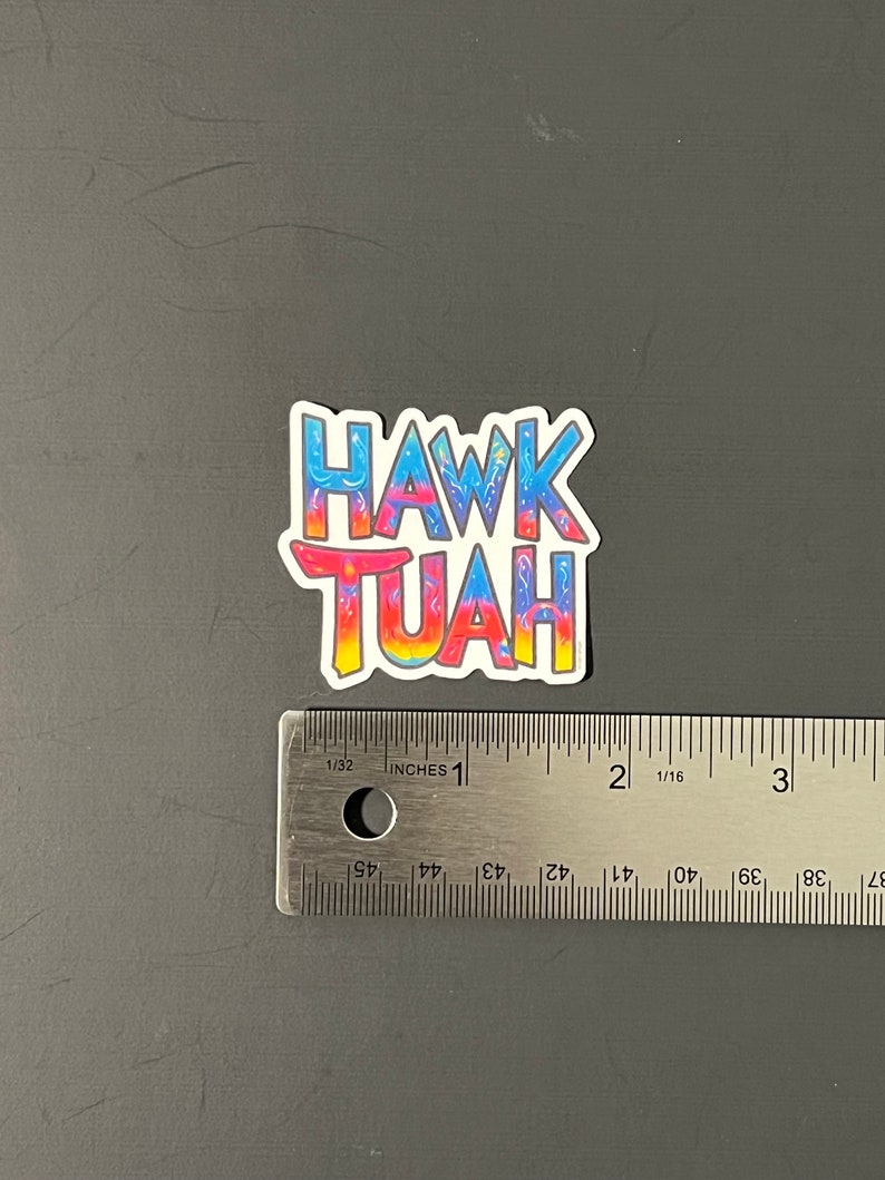 Hawk Tuah Colorful Stickers Decals, Water Resistant, PLUS Extra ...