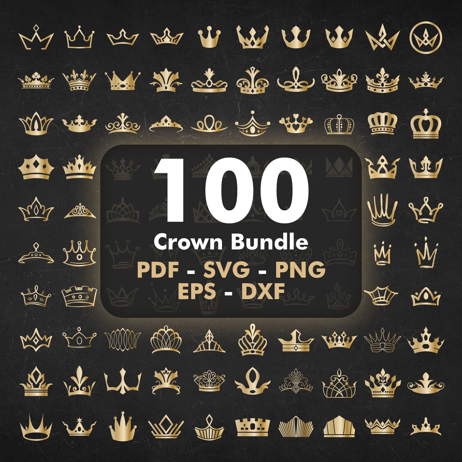 Crown Bundle, Crown SVG, Crown Cut Files, Crown Vector, Royal Crown ...