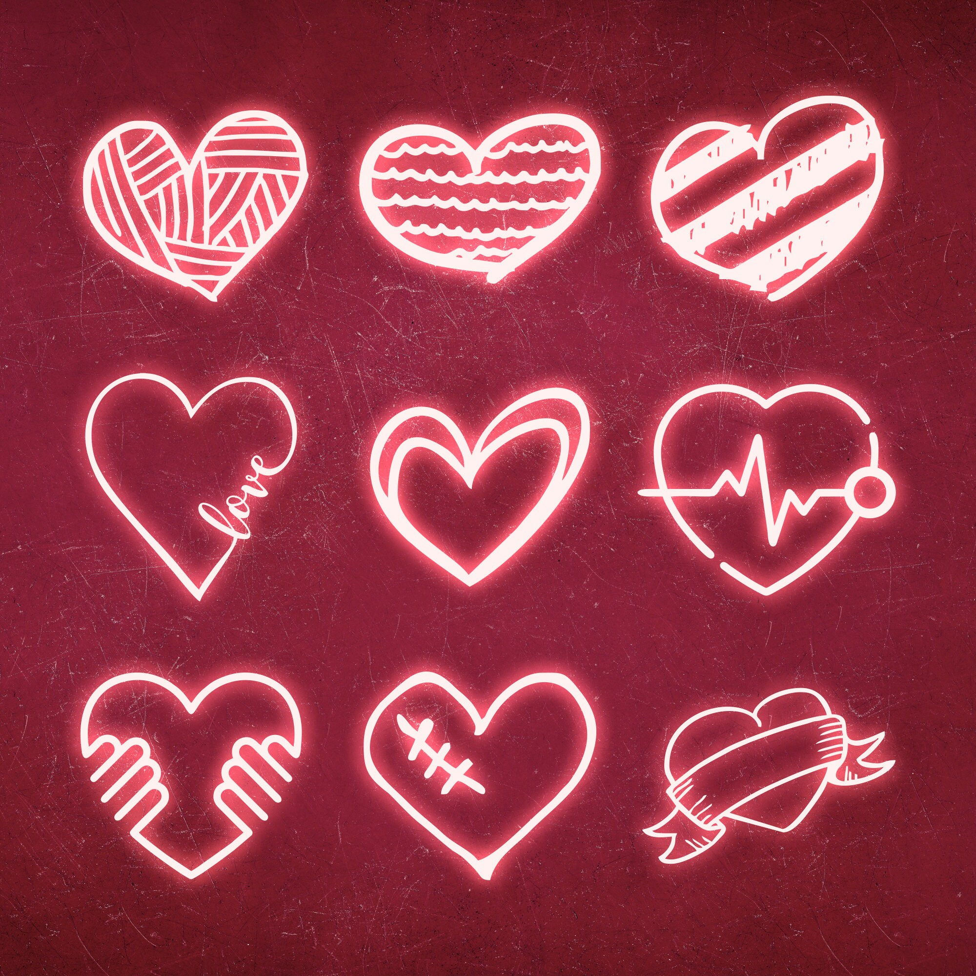 Heart Bundle, Heart Svg, Heart Hand Draw, Heart Vector, Heart for Cut ...