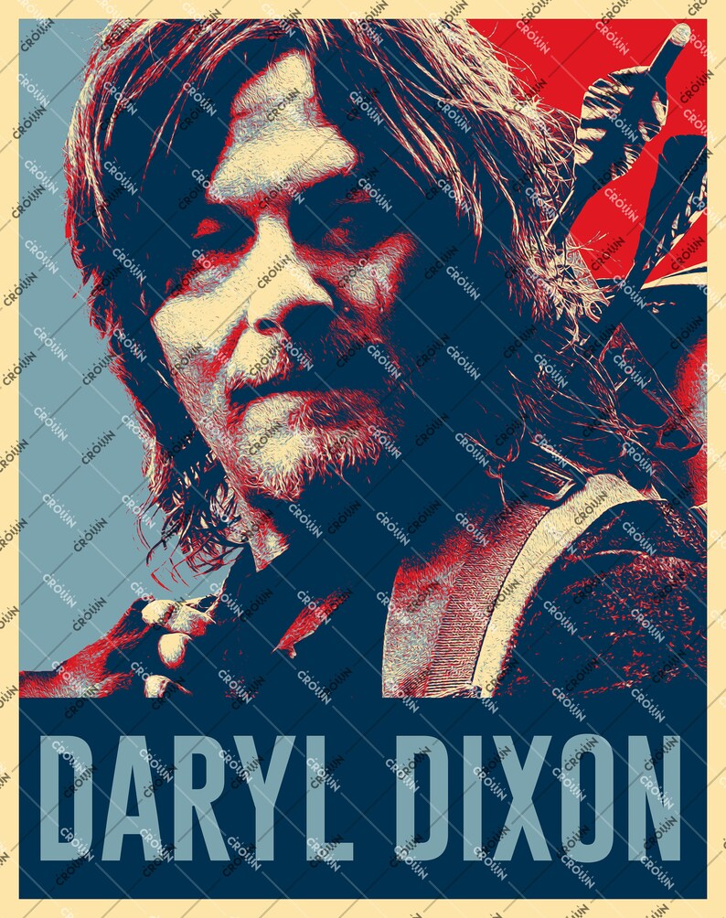 Daryl Dixon Hope Poster Jpg, Daryl Dixon Tshirt Digital Product, TWD ...