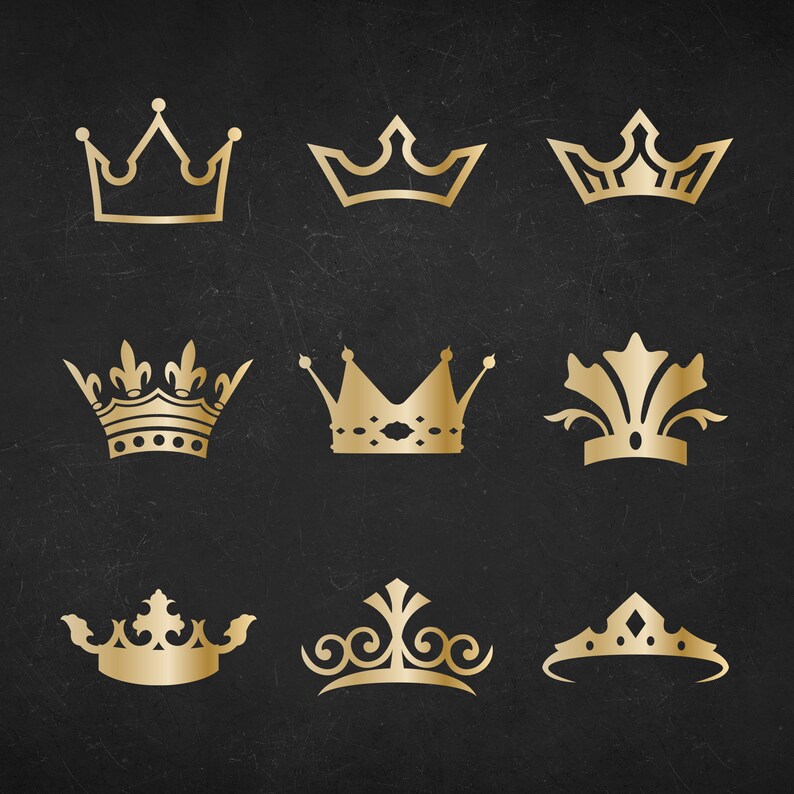Crown Bundle, Crown SVG, Crown Cut Files, Crown Vector, Royal Crown ...
