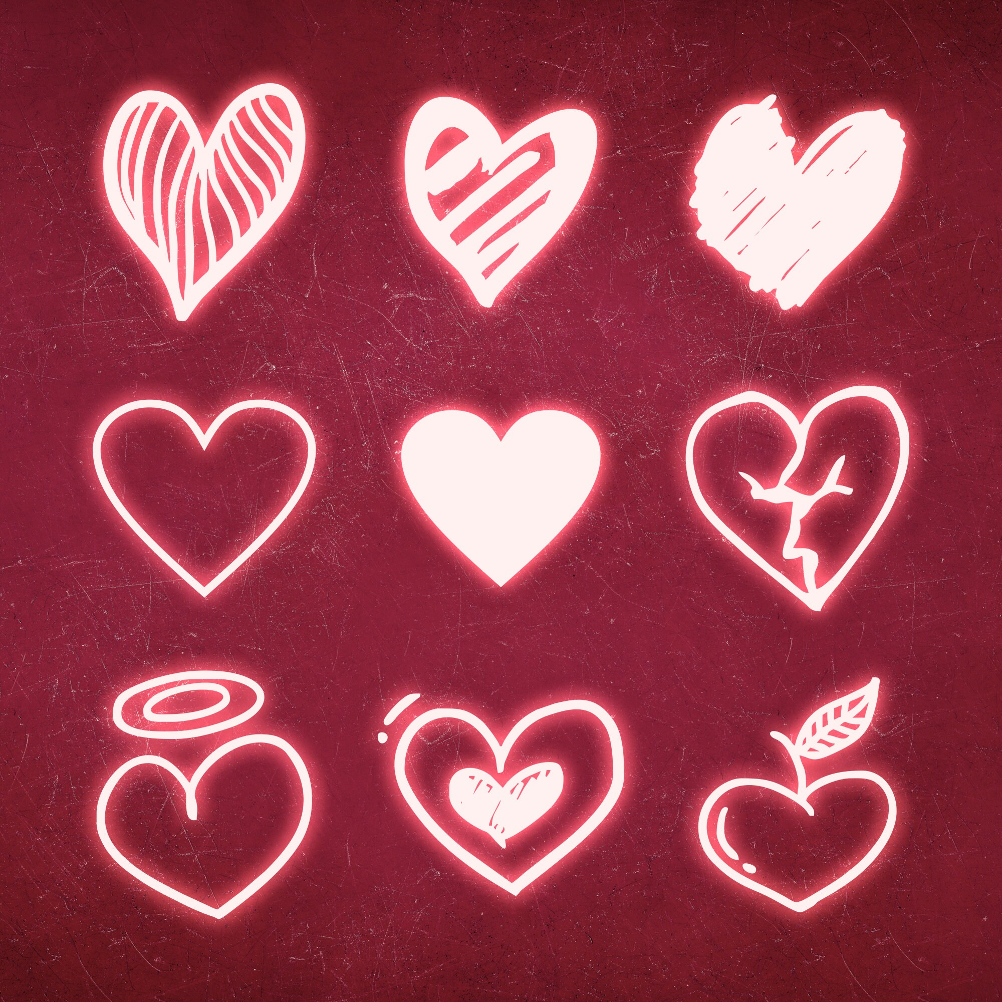 Heart Bundle, Heart Svg, Heart Hand Draw, Heart Vector, Heart for Cut ...