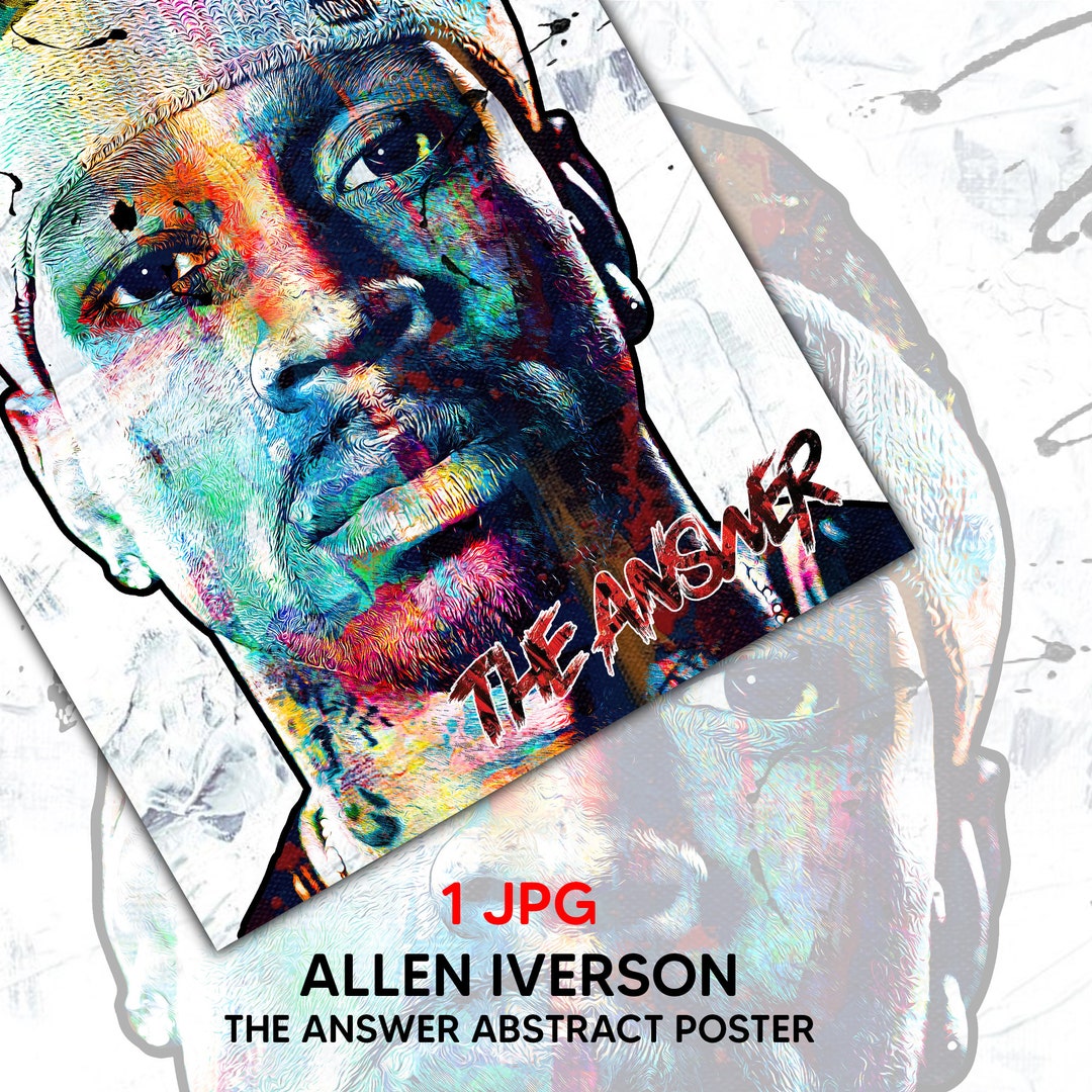 Allen Iverson Abstract Poster and Tshirt Digital Product Jpg, Allen ...