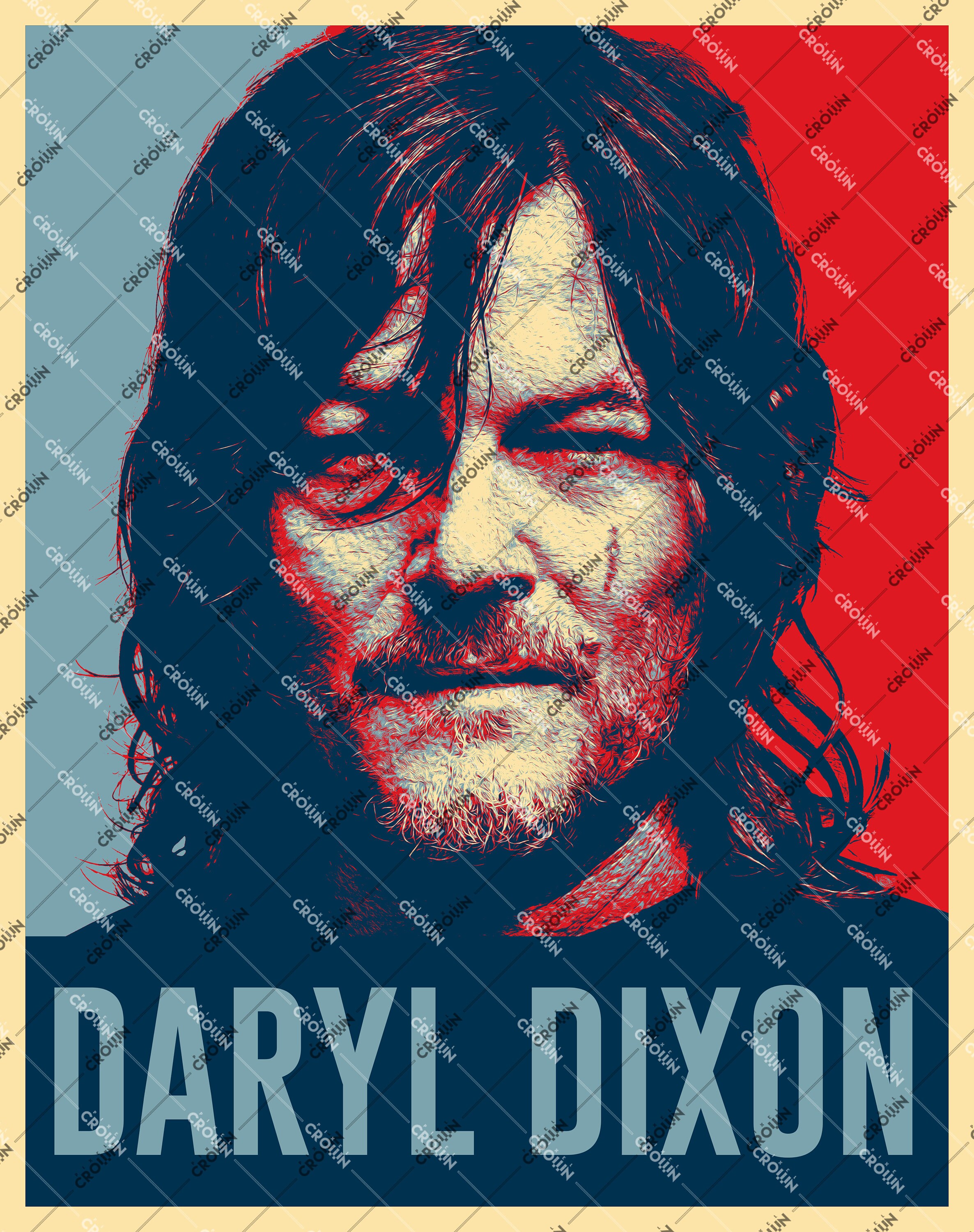 Daryl Dixon Hope Poster Jpg, Daryl Dixon Tshirt Digital Product, TWD ...