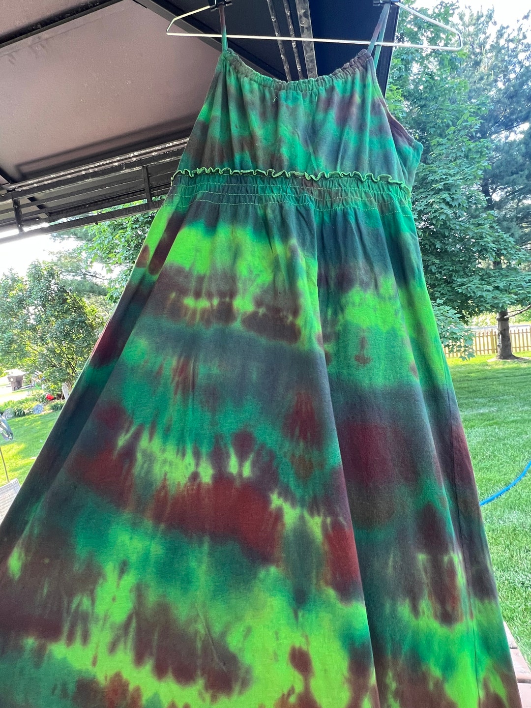 Tie Dye Sundress, Hand Dye Dress, Woman's Size Small, Summer Dress ...