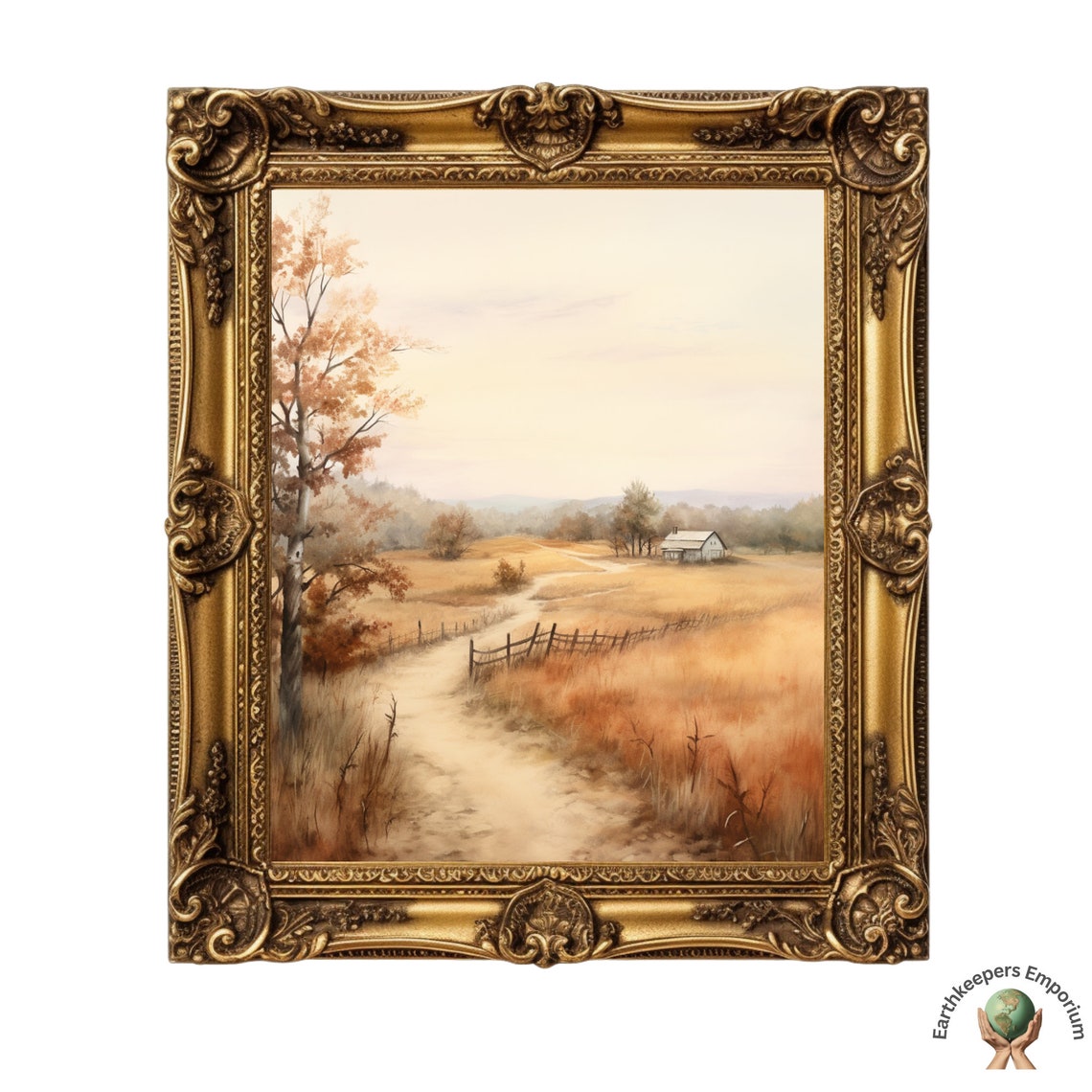 Autumn Country Road Landscape PRINTABLE Wall Art Digital - Etsy