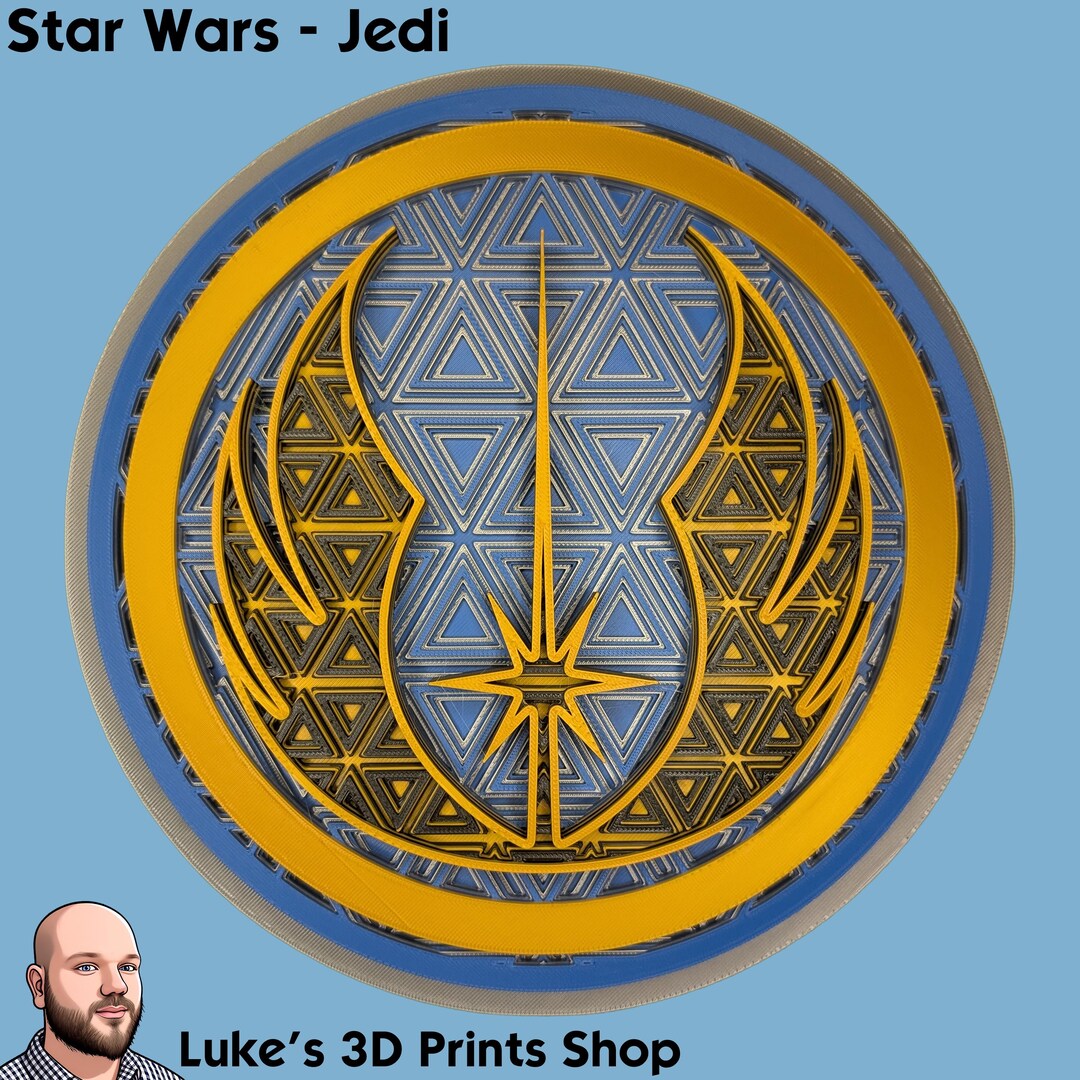 Star Wars Jedi Logo 3D Mosaic - Etsy