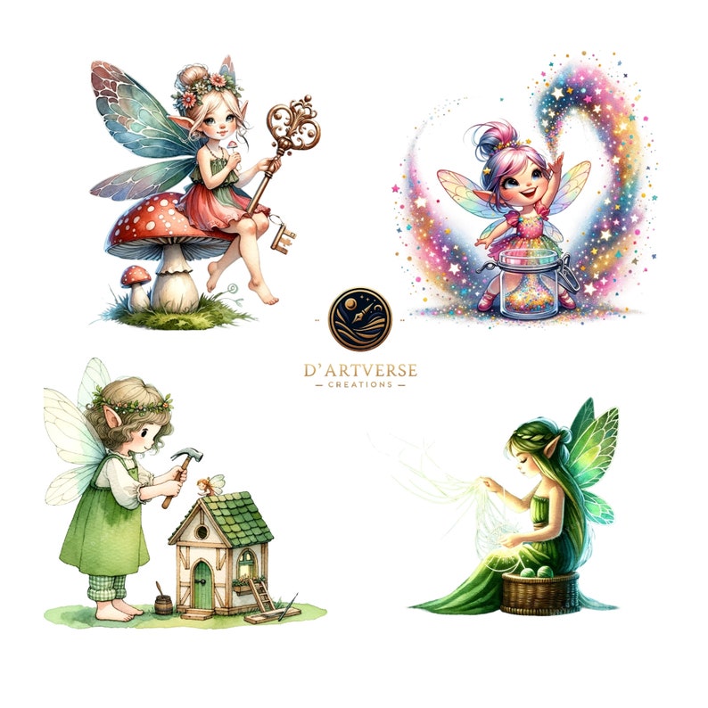 Cute Fairy Clipart Magic Fairy Png Watercolor Magic Clip Art Fairy ...