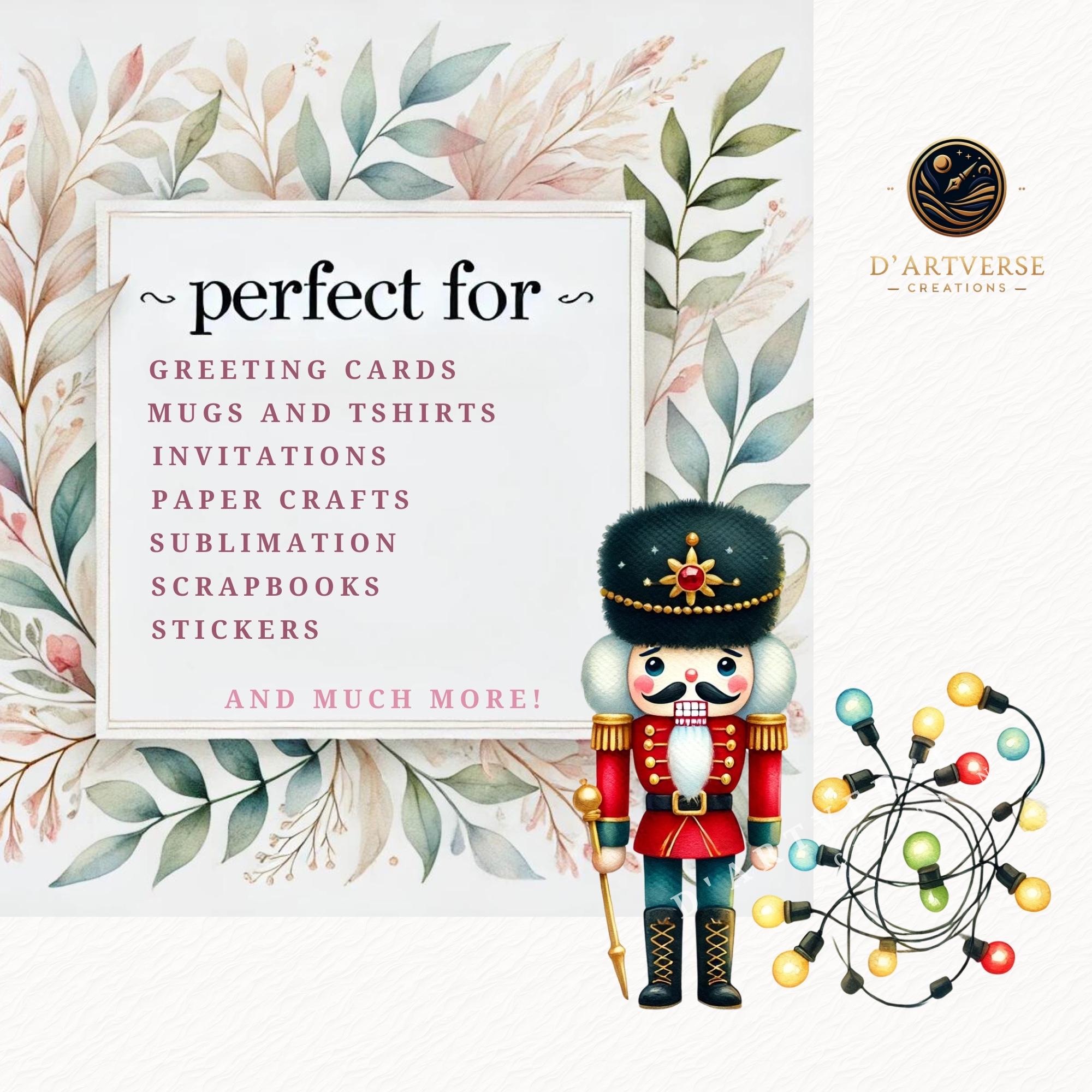 Watercolor Nutcracker Clipart Bundle Vintage Christmas Graphics Holiday ...