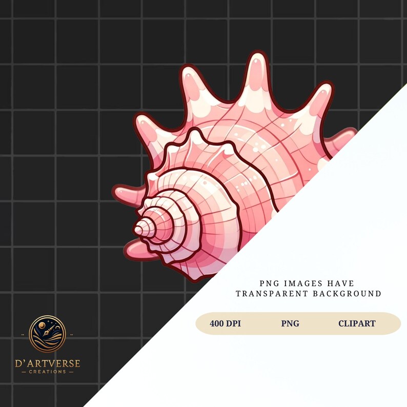 Pink Seashell Clipart Watercolor Shells Graphics Ocean Shell PNG Beach ...