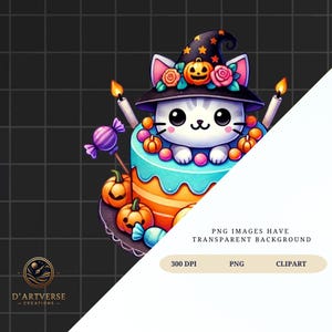 Watercolor Halloween Cake Clipart Spooky Cute Ghosts PNG Halloween ...