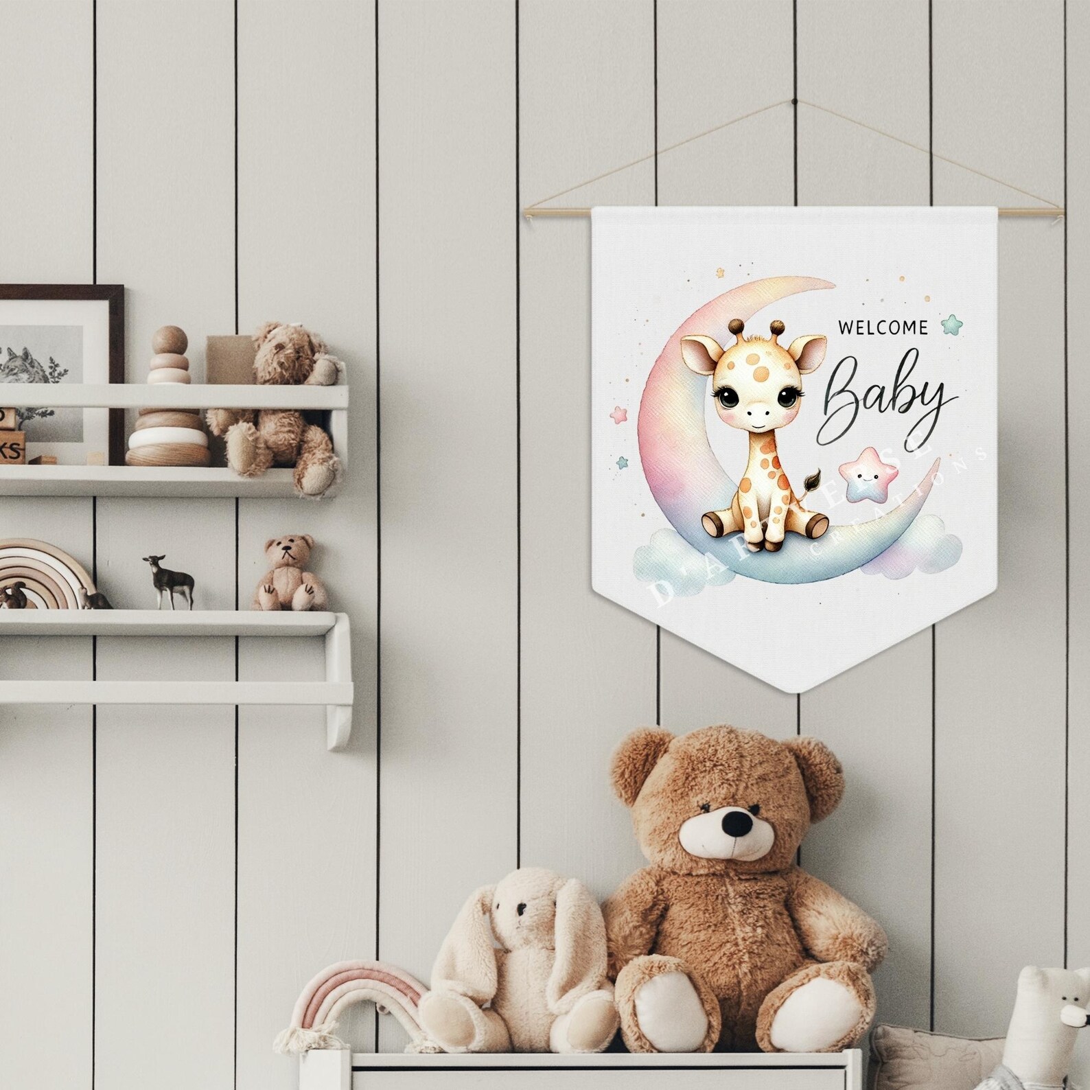 Watercolor Baby Giraffe Clipart Bundle Cute Safari Animal PNG Nursery ...