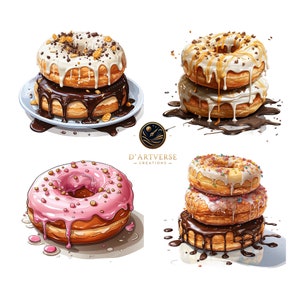 Donut Clipart Collection Sweet Dessert Clipart Set Treats Candy Digital ...