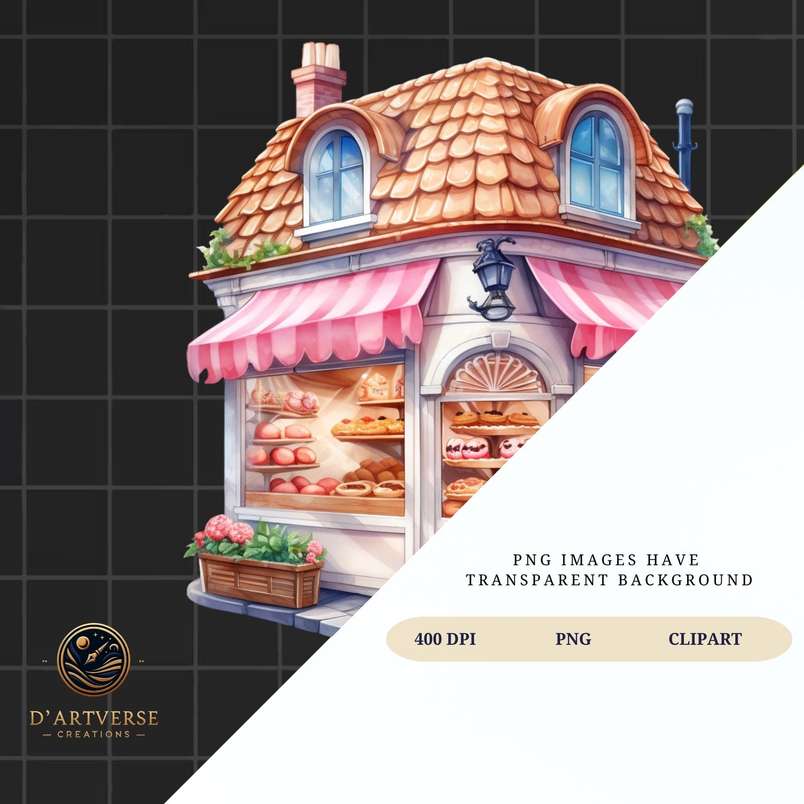 Watercolor Bakery Clipart Png Bread Sweet Treats Breakfast Shop Design ...