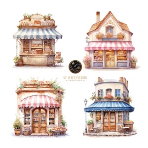 Watercolor Bakery Clipart Png Bread Sweet Treats Breakfast Shop Design ...