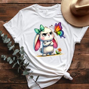 Funny Grumpy Easter Bunny Clipart Set Watercolor Angry Rabbit PNG Cute ...