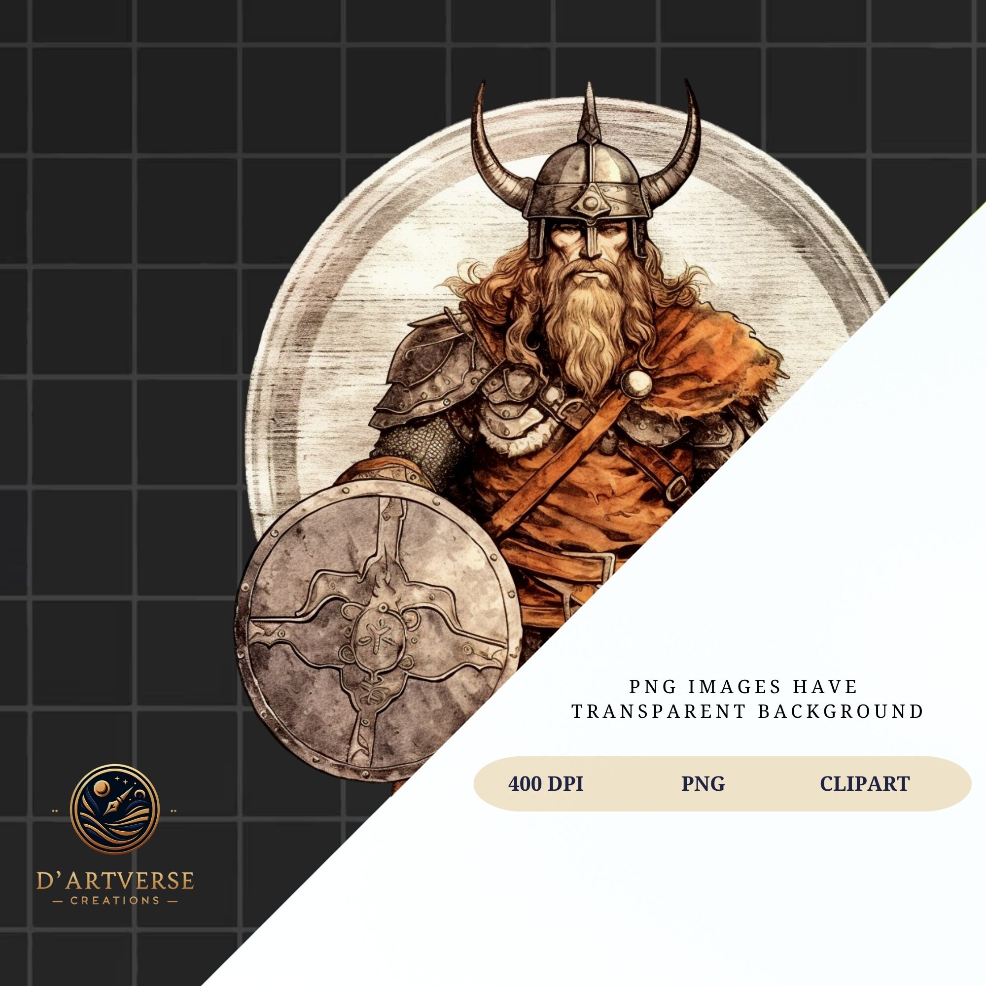 Watercolor Viking Clipart Nordic Pagan Norse Mythology Thor Hammer ...