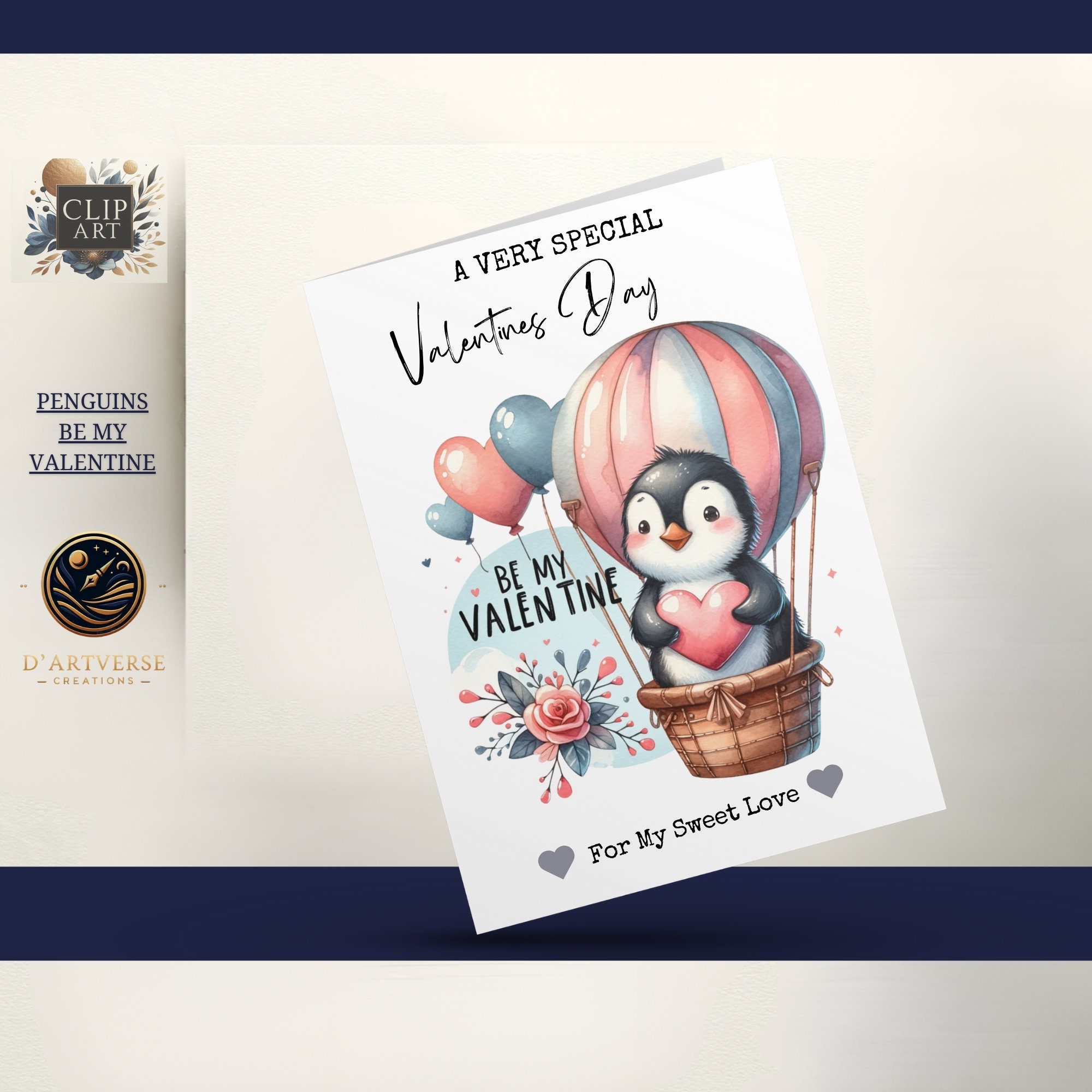 Cute Valentine Clipart Cute Penguins Love Scrapbook Valentine Day Cute ...