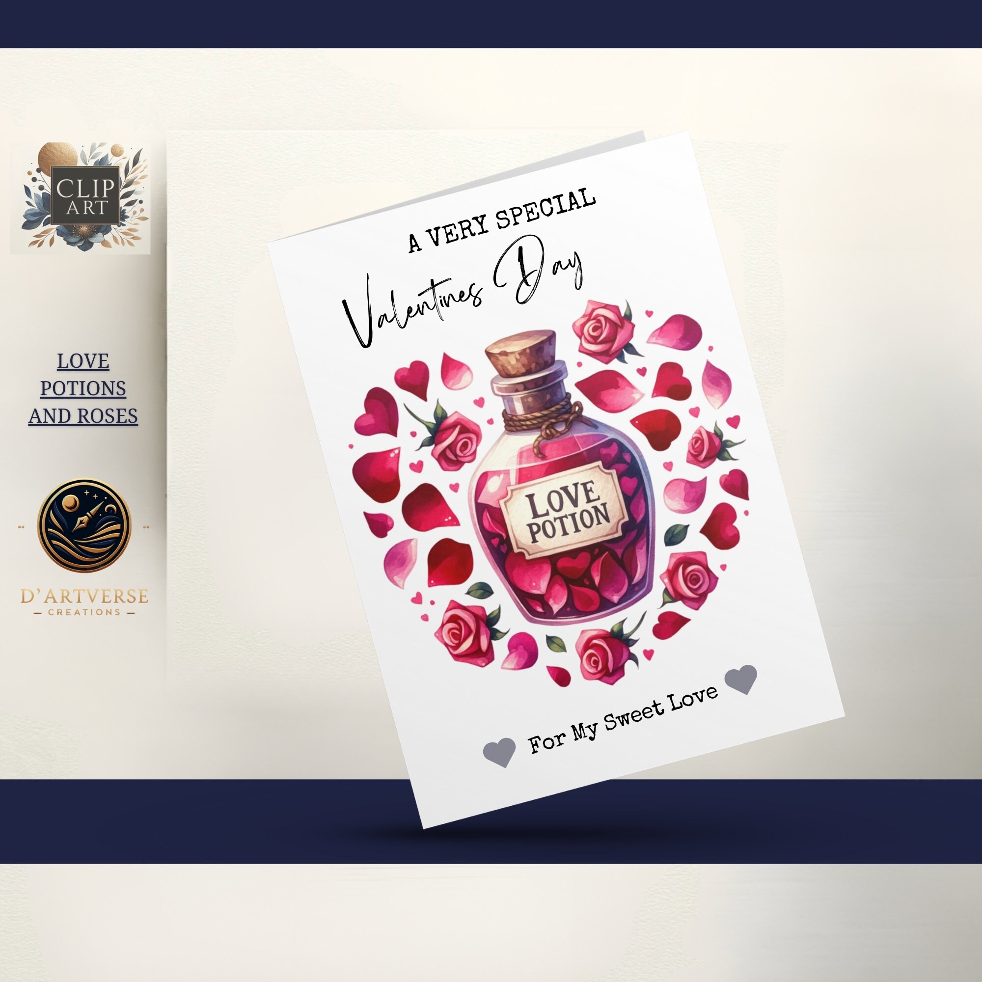 Watercolor Love Clipart Roses Digital Bundle Valentines Day Crafts Love ...