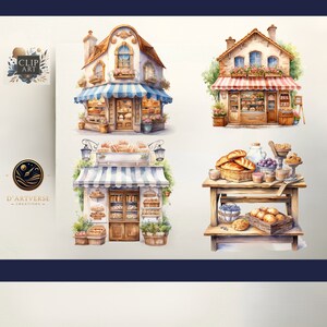 Watercolor Bakery Clipart Png Bread Sweet Treats Breakfast Shop Design ...