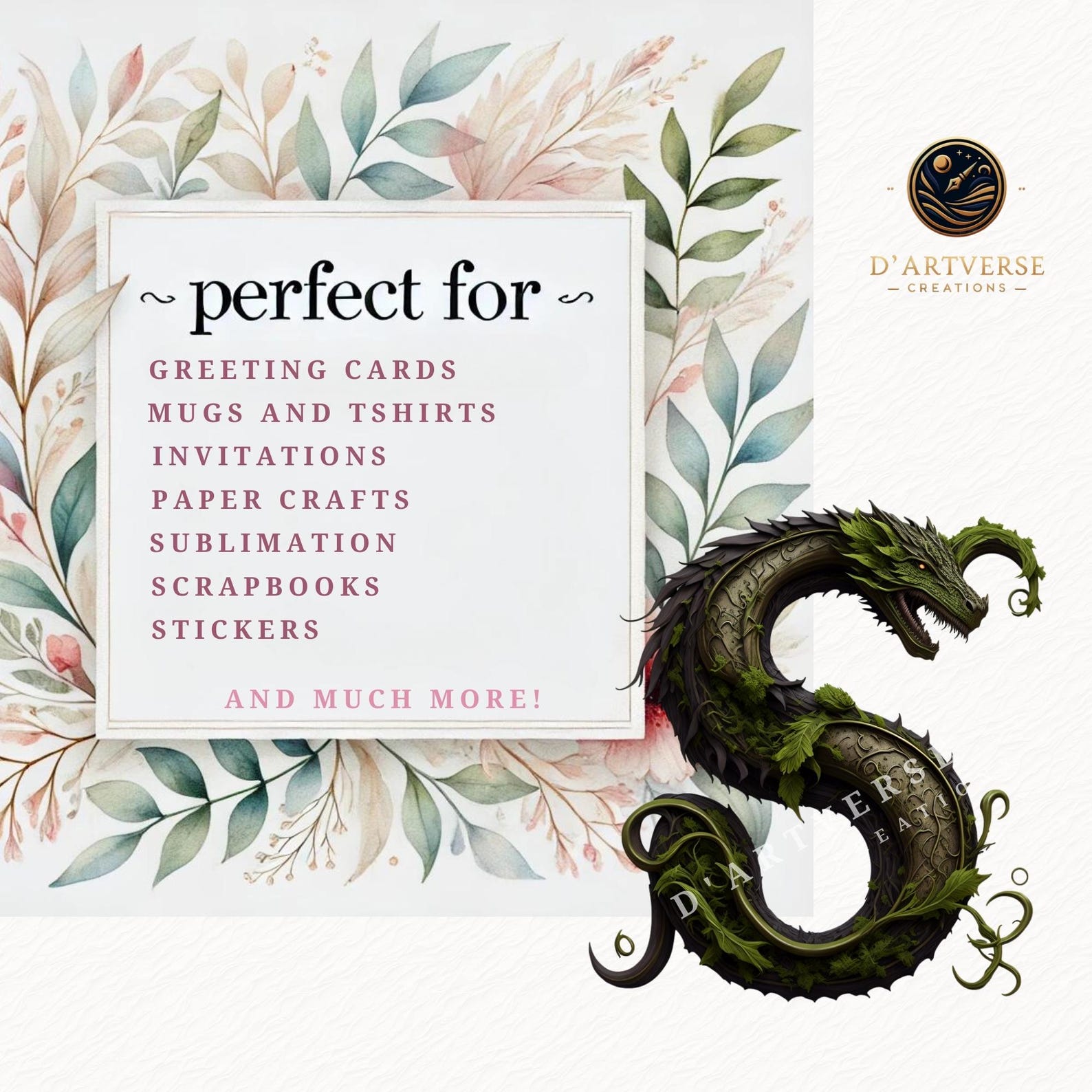Magical Alphabet Clipart Fantasy Creatures Letters Digital Download ...
