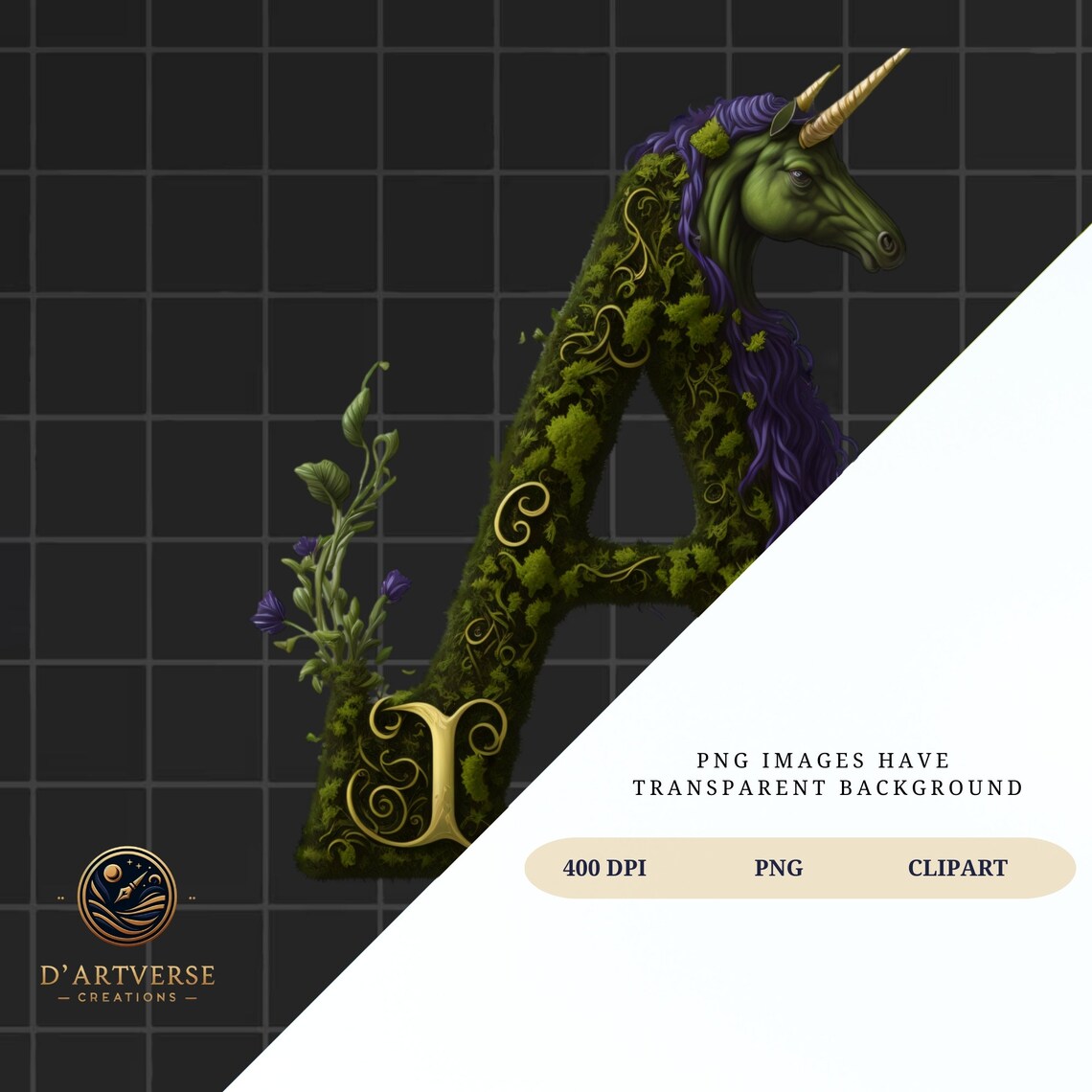 Magical Alphabet Clipart Fantasy Creatures Letters Digital Download ...