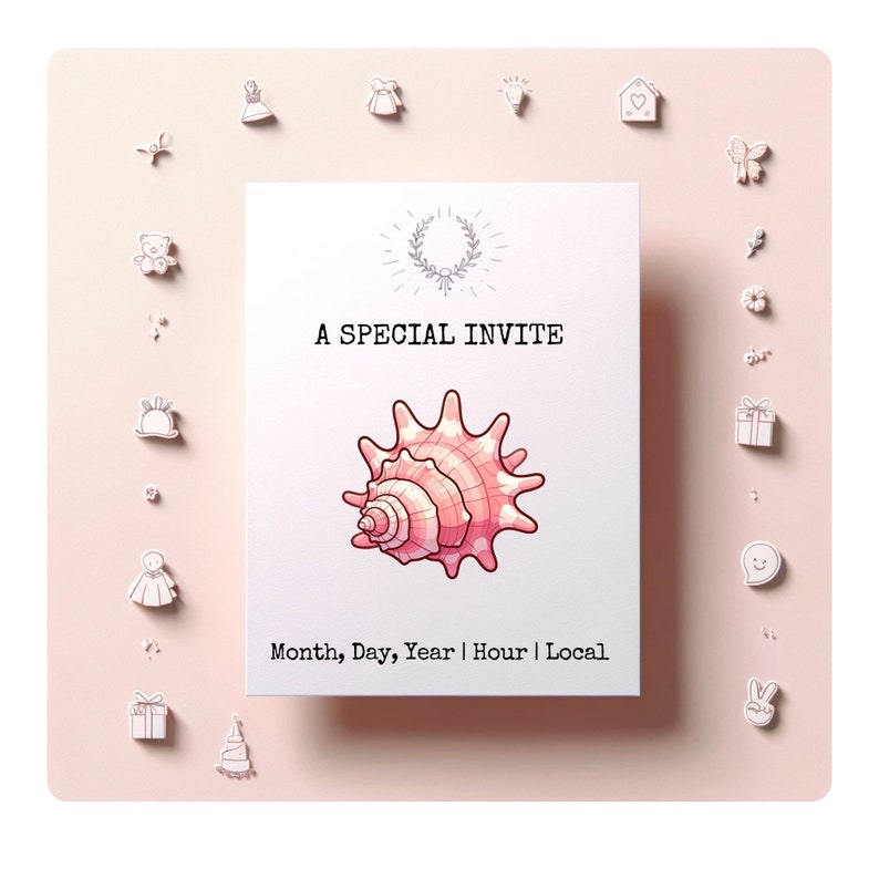 Pink Seashell Clipart Watercolor Shells Graphics Ocean Shell PNG Beach ...