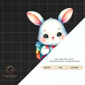 Watercolor School Animals Clipart Cute Animal Graphics Back to School ...